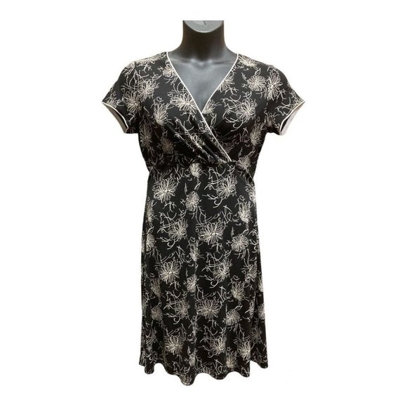 Notations | Dresses | Vintage Y2k Black And White Floral V Neck Dress ...